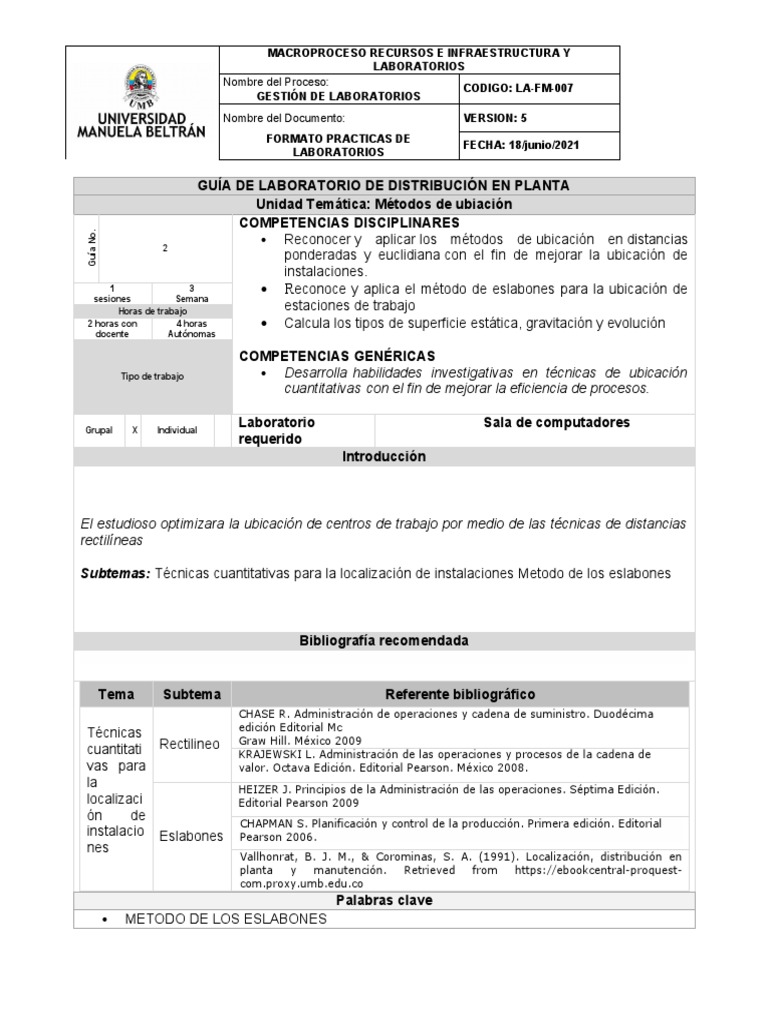 2-LA-FM-007 FORMATO PRACTICAS DE LABORATORIOS Metodos de Ubicacion | PDF | Aprendizaje ...