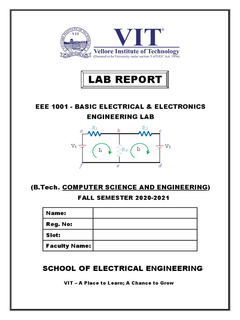 Eee 1001 Beee Lab Report 1 | PDF | Logic Gate | Electrical Network