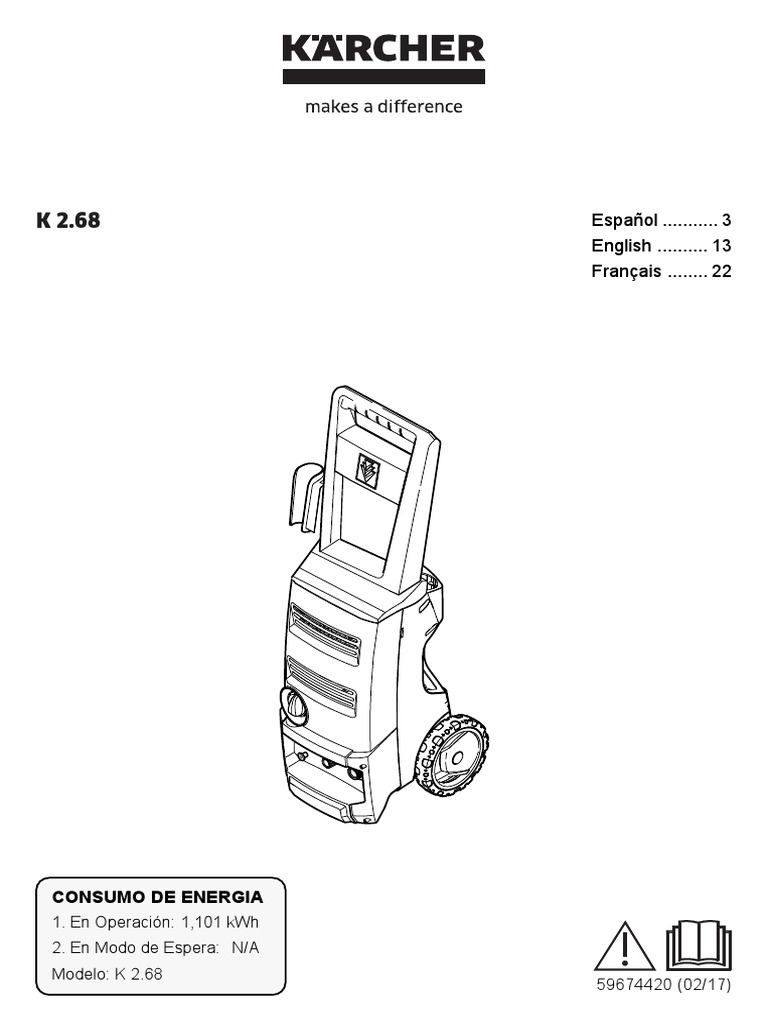 Hidrolavadora KARCHER K2.68 | PDF | Agua | Neumático