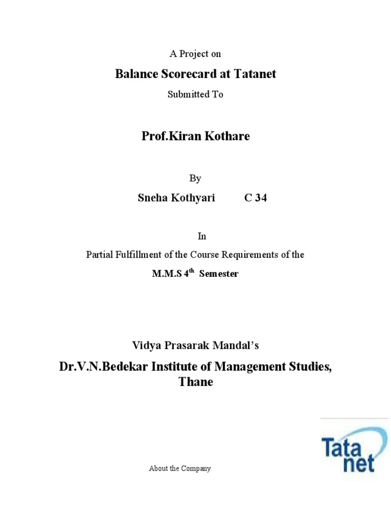A Project On MCS | PDF | Strategic Management | Business