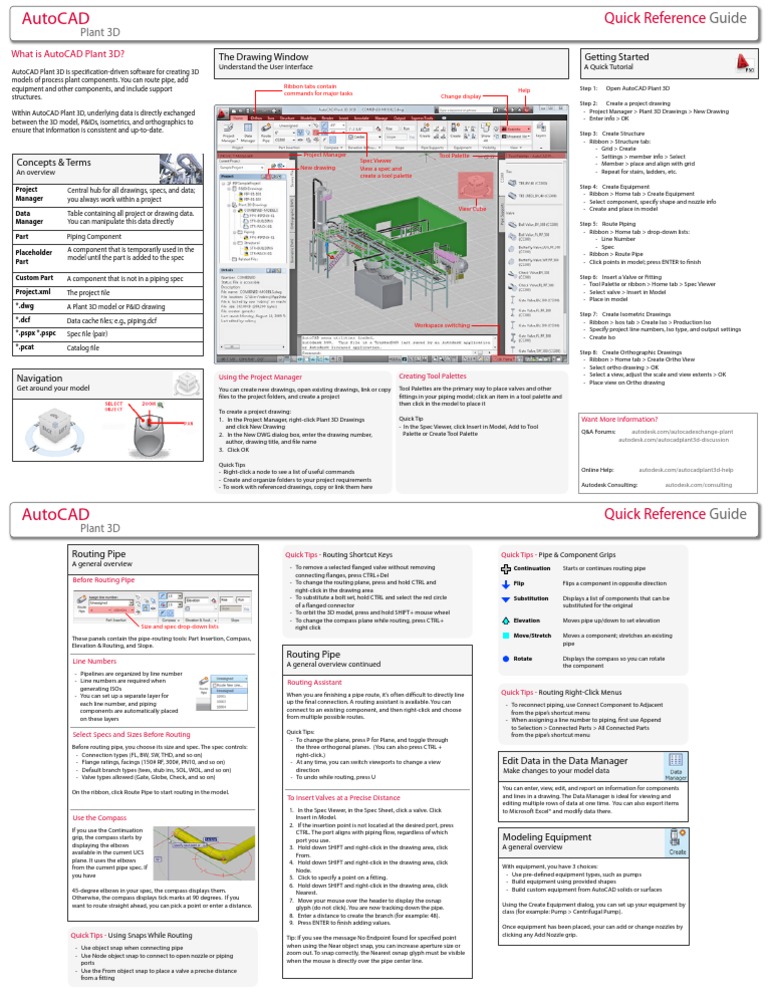 Autocad Plant3d Quick Reference Guide | PDF | Tab (Gui) | Control Key