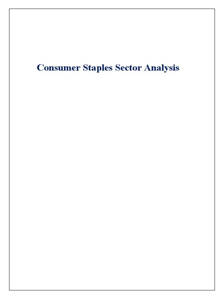 Consumer Staples Sector Analysis | PDF | Demand | Brand
