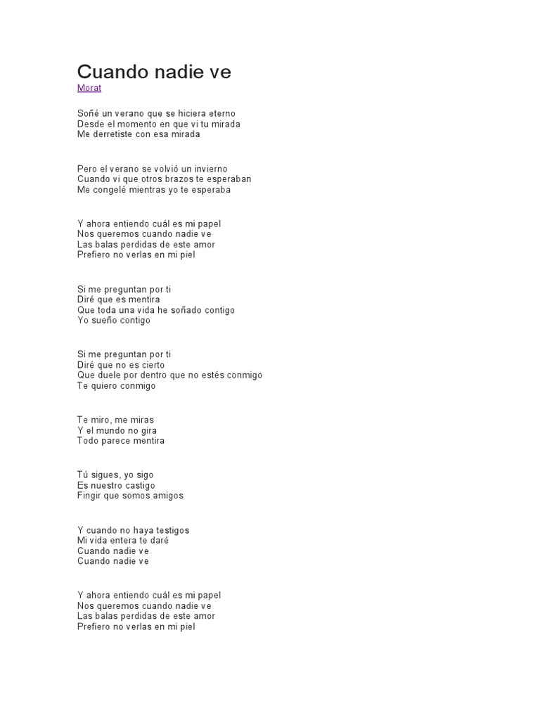 Cuando Nadie Ve | PDF