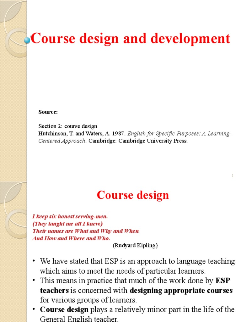 ESP Course Design Essentials | PDF | Linguistics | Human Communication