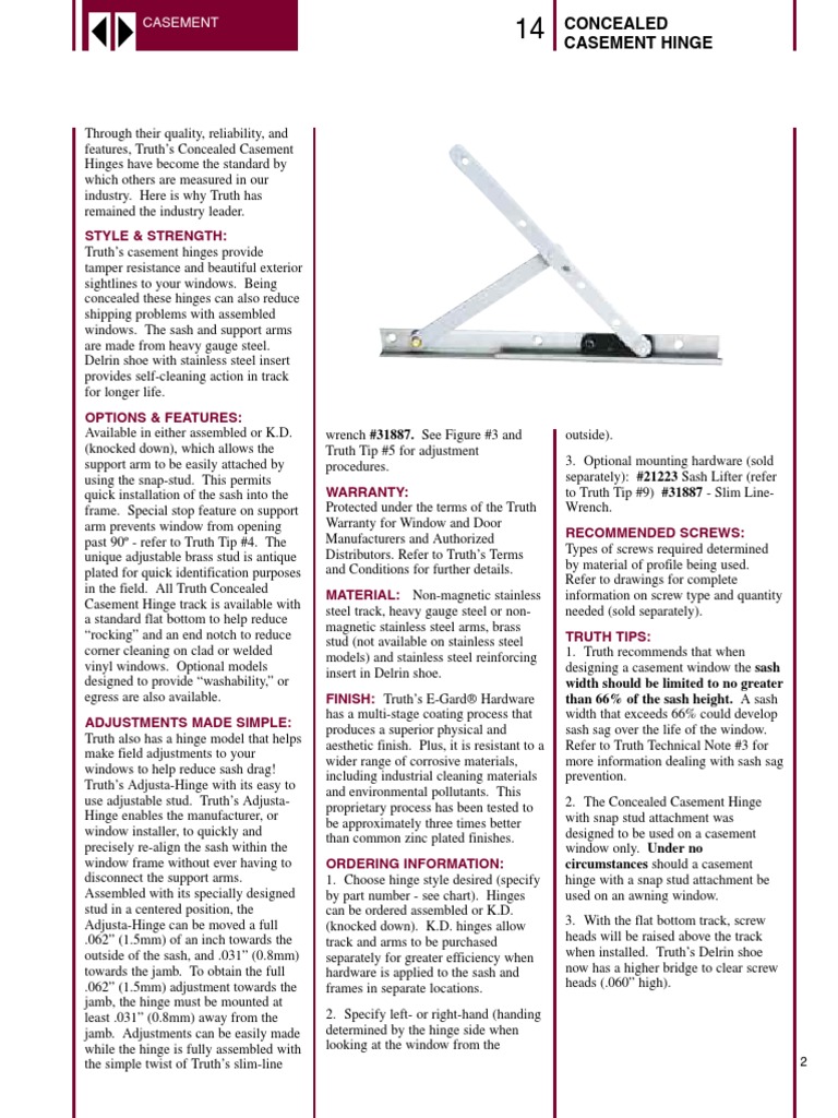 HW02 CSMT Hinge.r9.pdr | PDF | Window | Stainless Steel