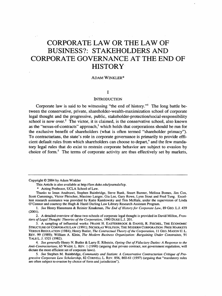Corporate Law or The Law of Business | PDF | Corporate Law | Employment