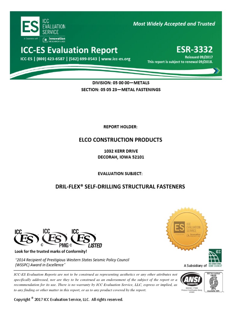 Esr 3332 | PDF | Screw | Strength Of Materials
