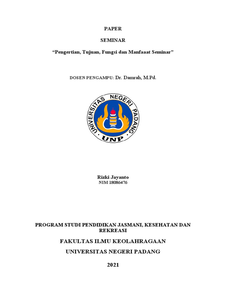 Manfaat Seminar Ilmiah dalam Pendidikan | PDF