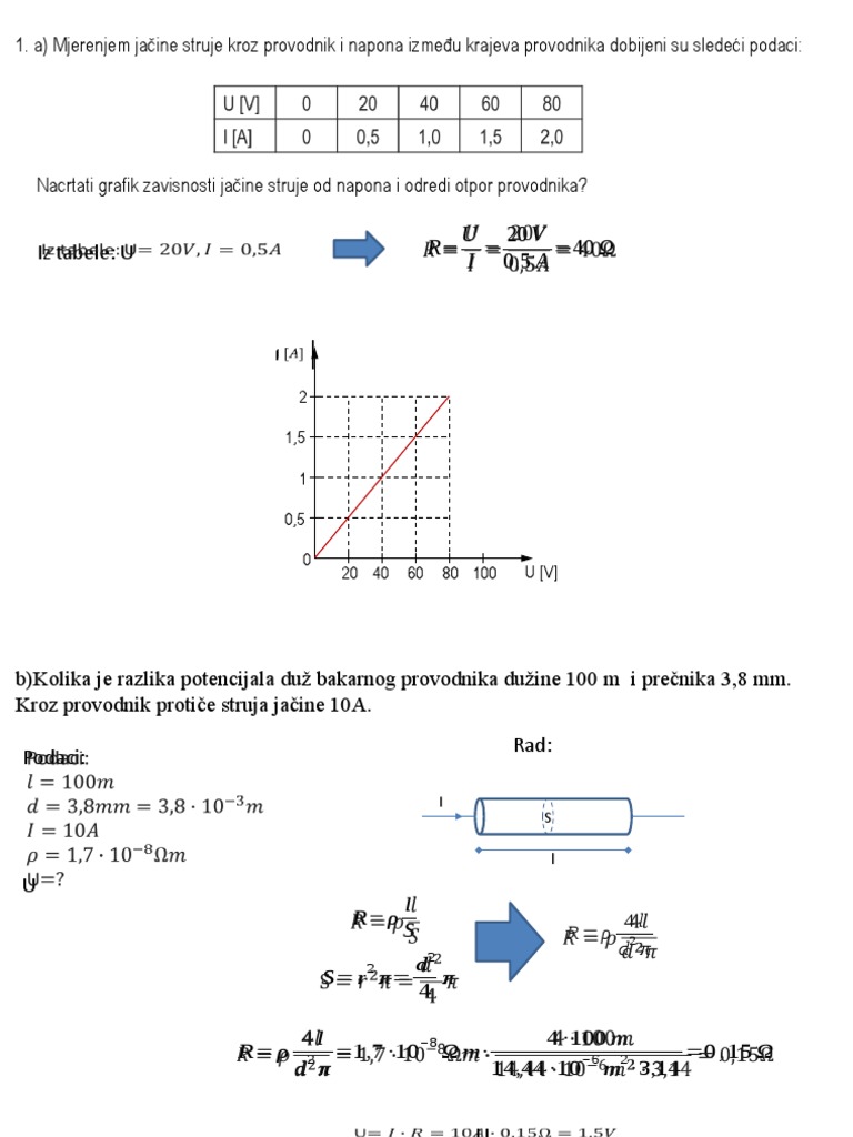 Zadaci-Omov Zakon (4 ČAS) | PDF