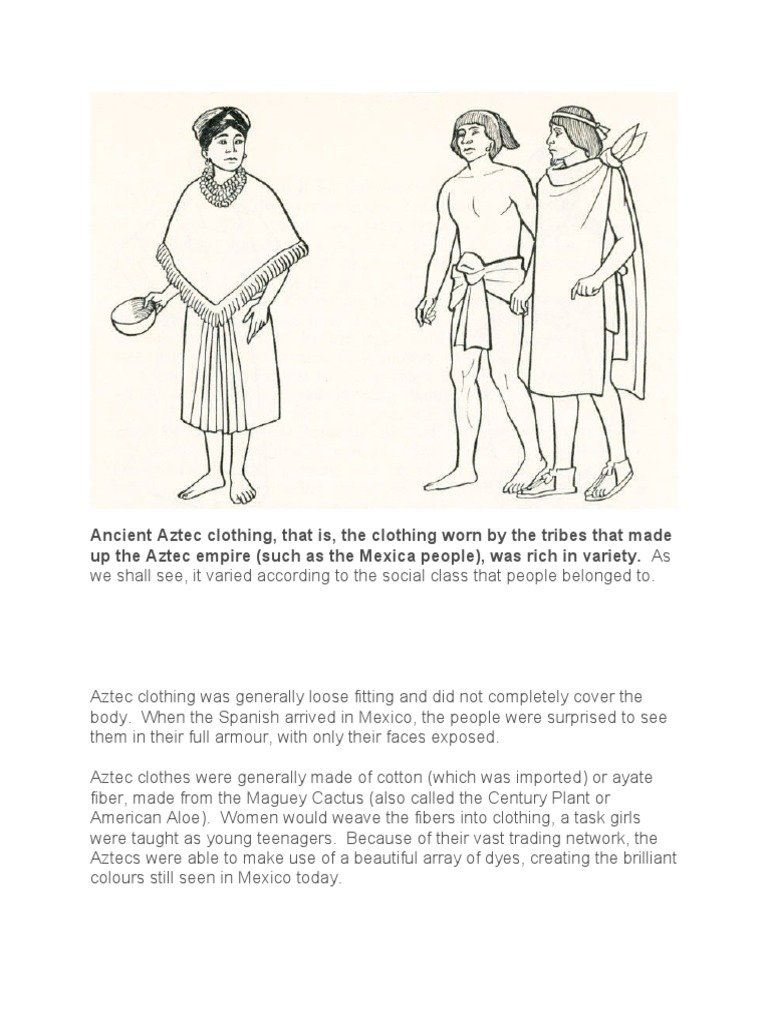 Ancient Aztec Clothing | PDF | Nahuatl