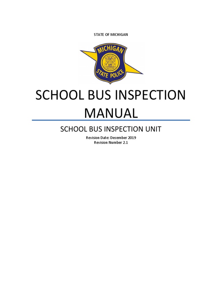 School Bus Inspection Manual | PDF | Brake | School Bus