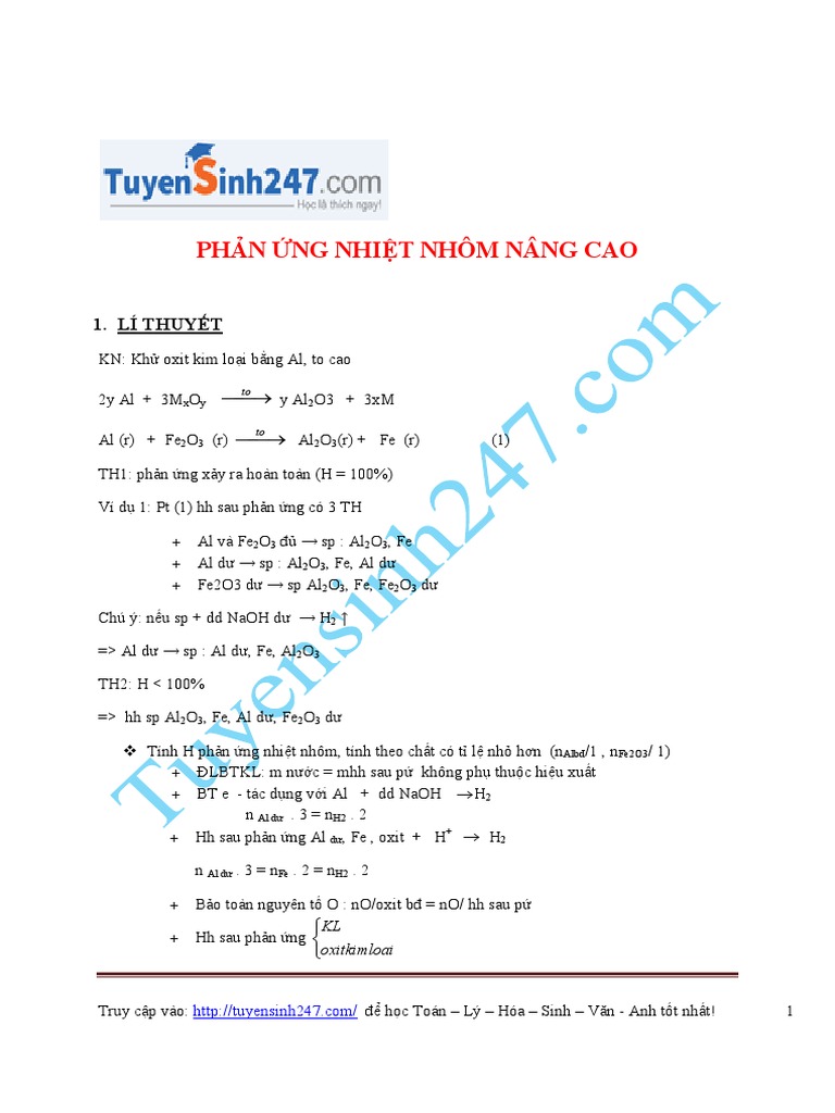 Bai Tap Nhiet Nhom Nang Cao | PDF