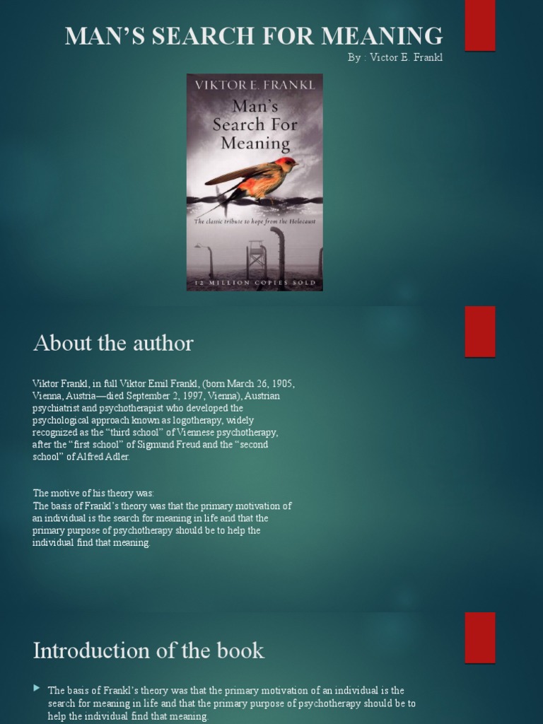 Man's Search For Meaning | PDF
