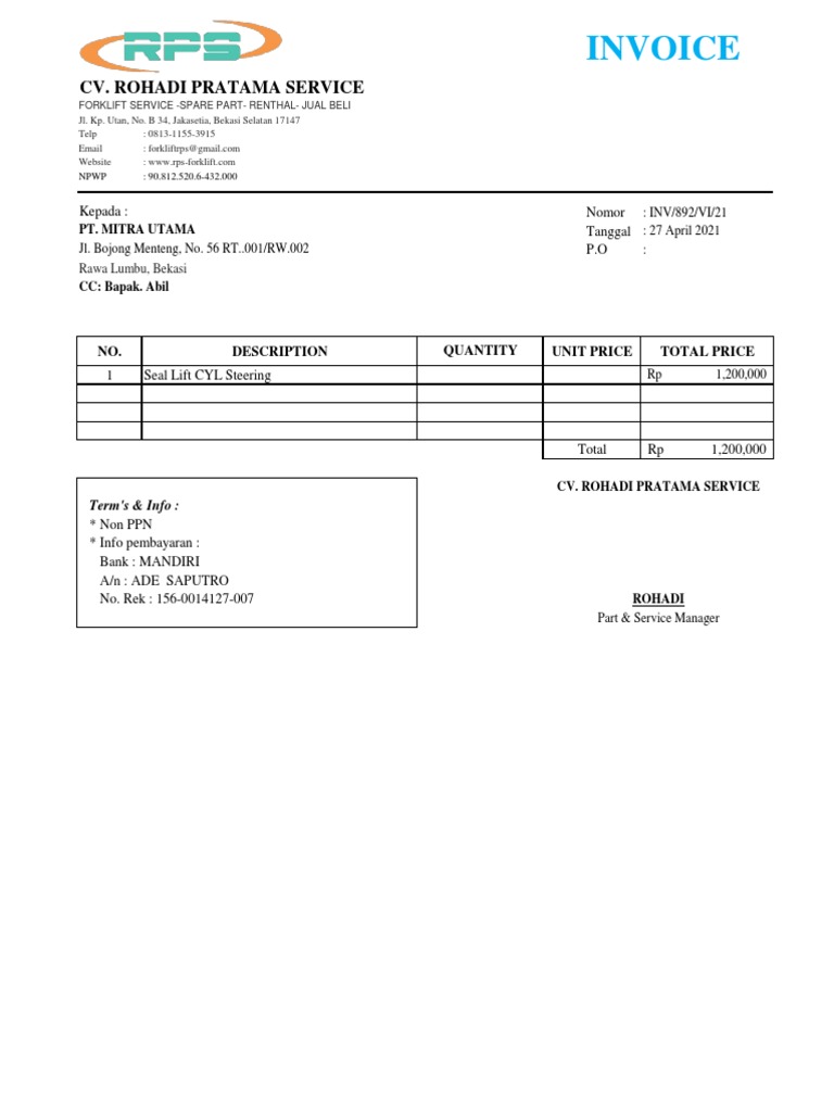 INVOICE-PT.MITRA | PDF