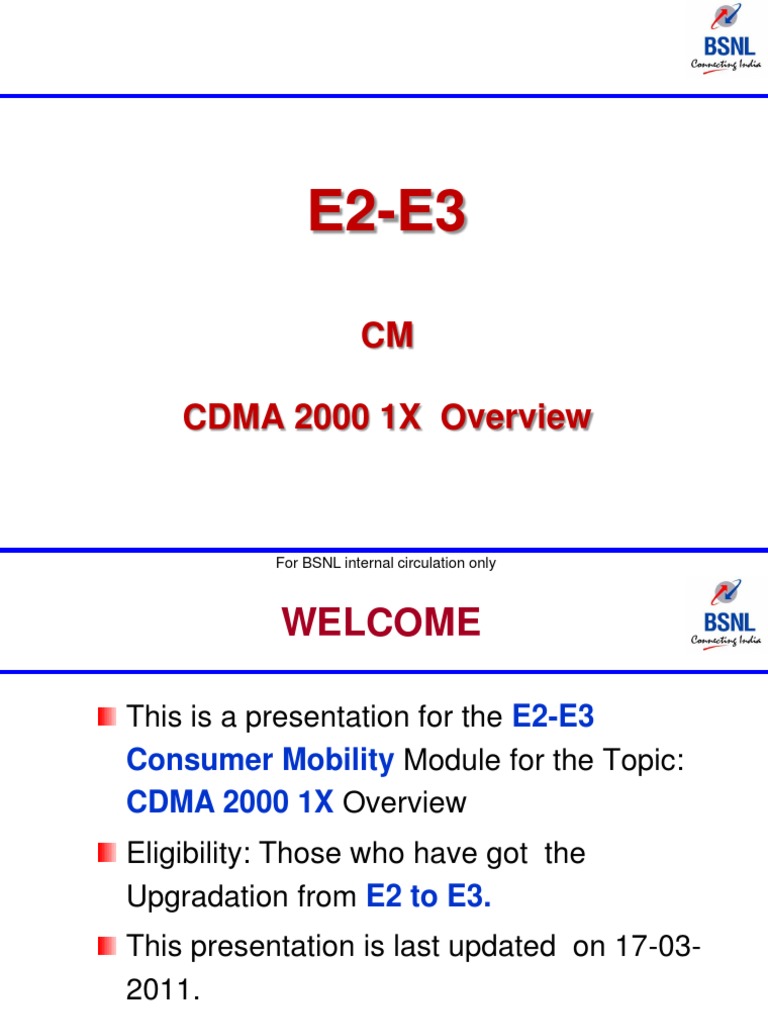 CM CDMA 2000 1X Overview: For BSNL Internal Circulation Only | PDF ...