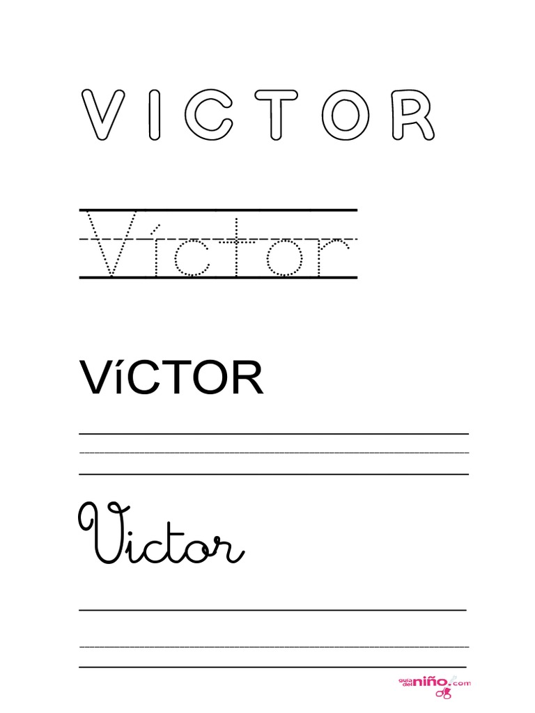 Ficha-Nombre - Víctor | PDF