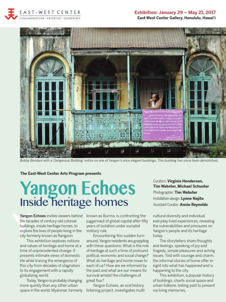 Yangon Echoes: Inside Heritage Homes | PDF | Myanmar