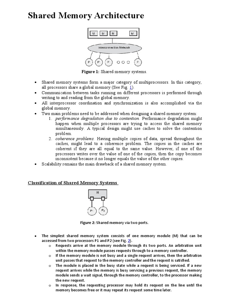 Classification - Shared Memory Systems | PDF | Central Processing Unit ...