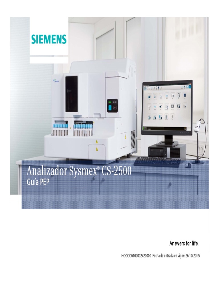 Guia Rapida Sysmex CS 2500 | PDF | Hardware de la computadora | Calibración