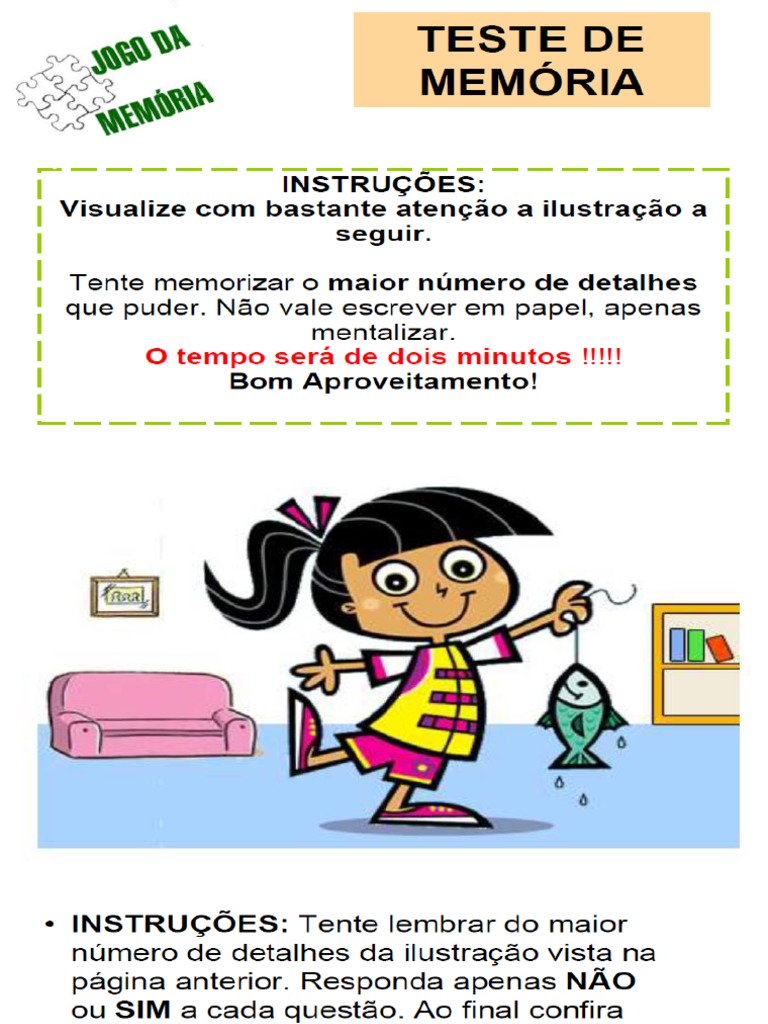 Teste de Memória | PDF