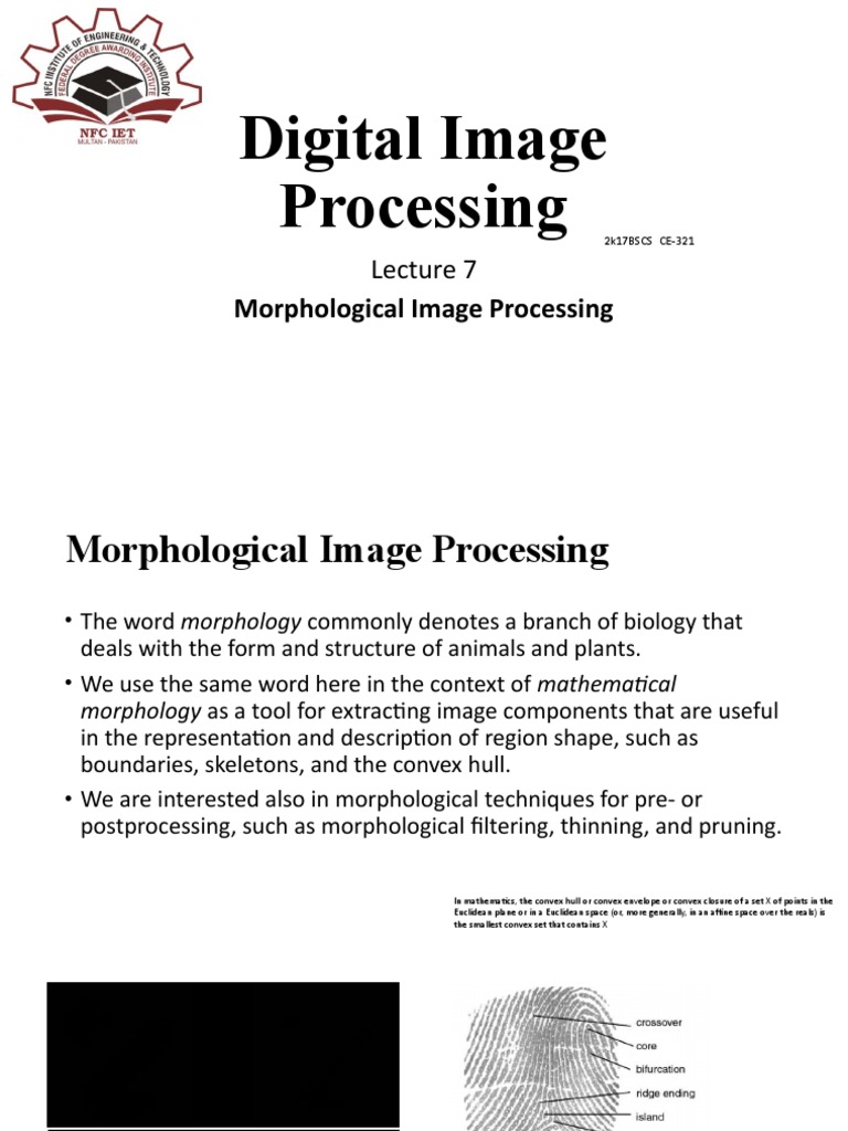 Lecture7 Morphological Image Processing | PDF | Convex Set | Computer ...