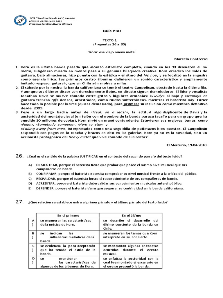 Guía PSU CEIA | PDF