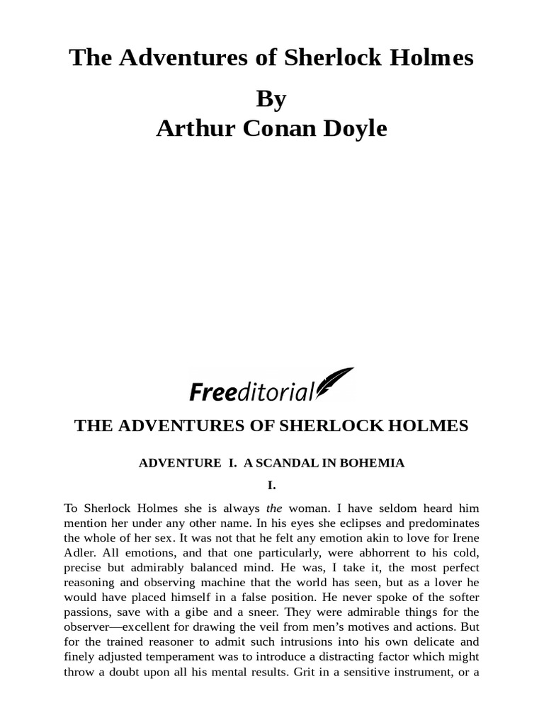 The Adventures of SH 3 | PDF | A Scandal In Bohemia | Sherlock Holmes
