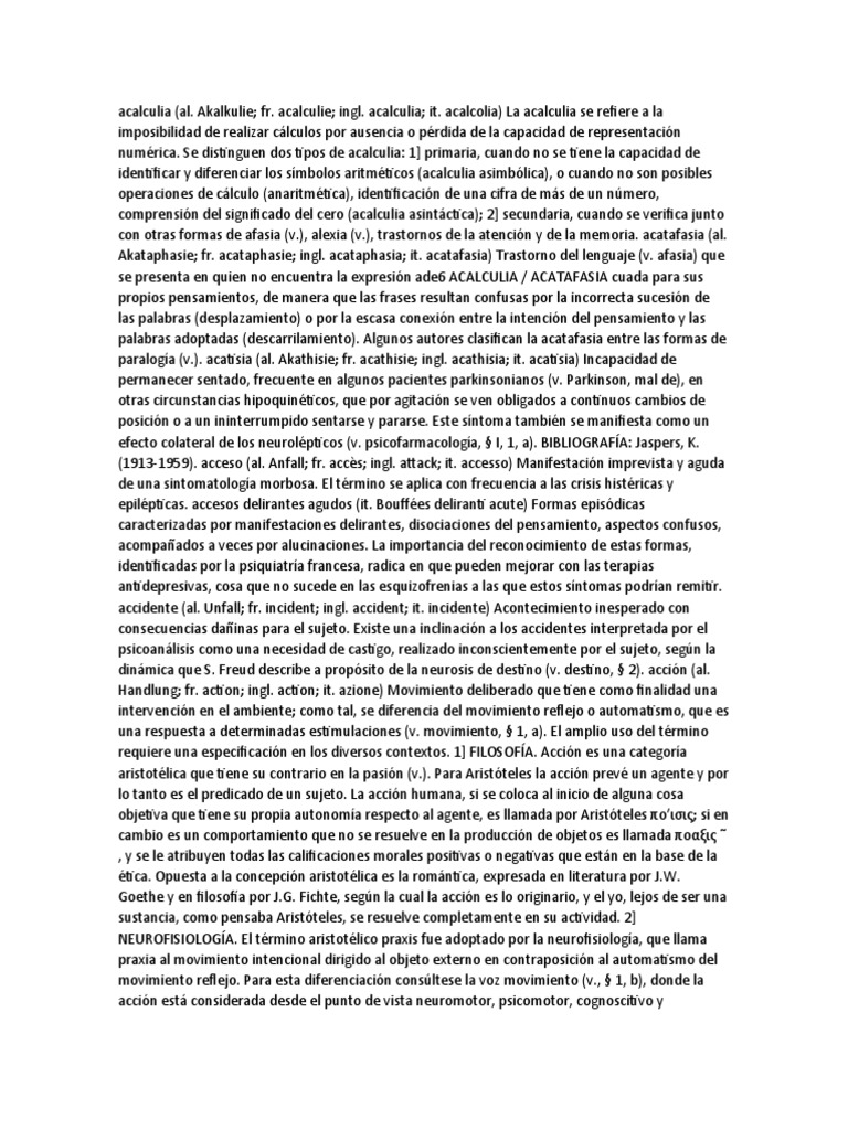 Acalculia | PDF | Potencial de acción | Cerebro