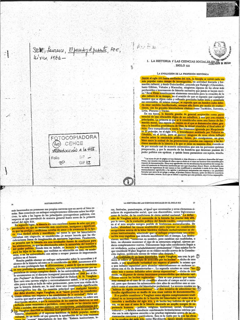 Lawrence Stone - La Historia y Las Ciencias Sociales | PDF