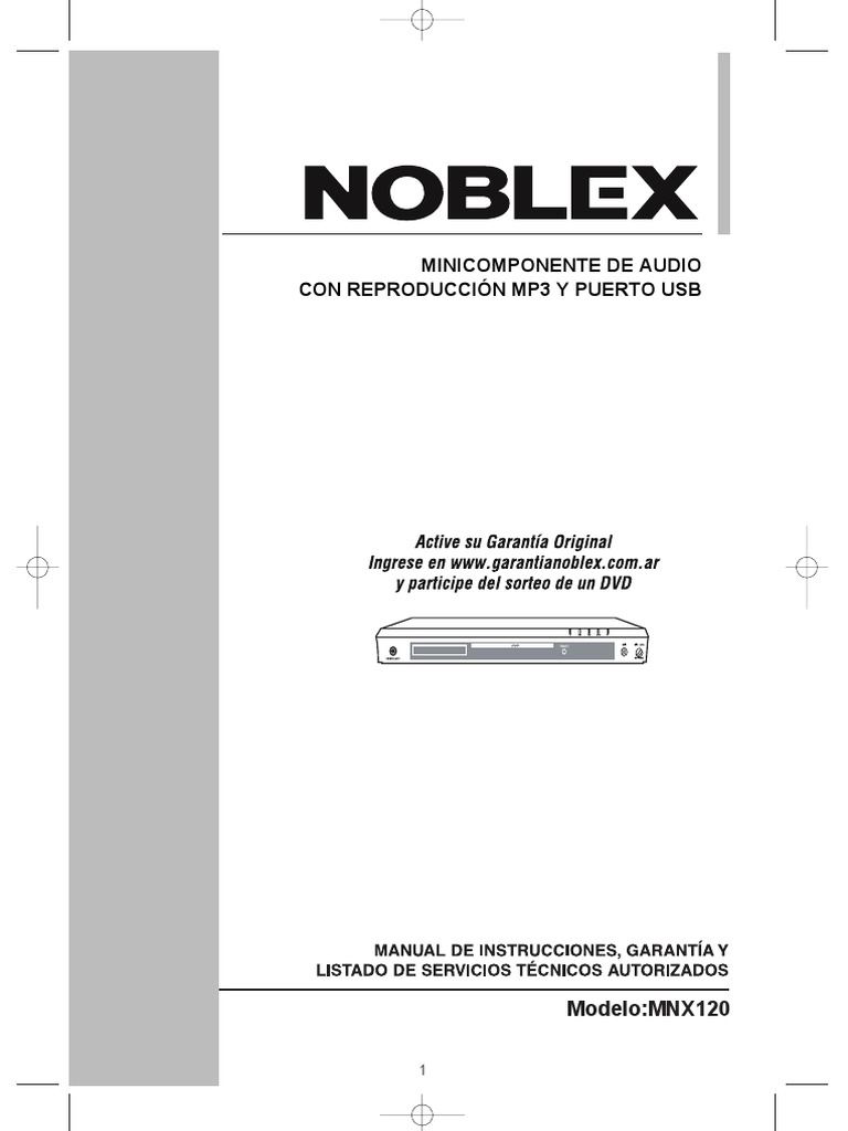 Manual NOBLEX MNX120 | PDF | Disco compacto | Mp3