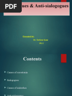 Sialogogue and Anti-Sialogogue | PDF | Pharmacology | Medical Specialties