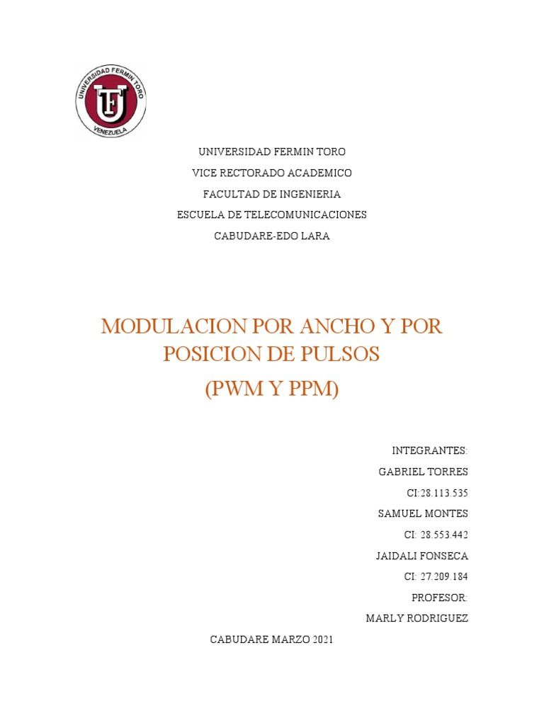Modulación por ancho y posición de pulsos: comparación de las técnicas ...