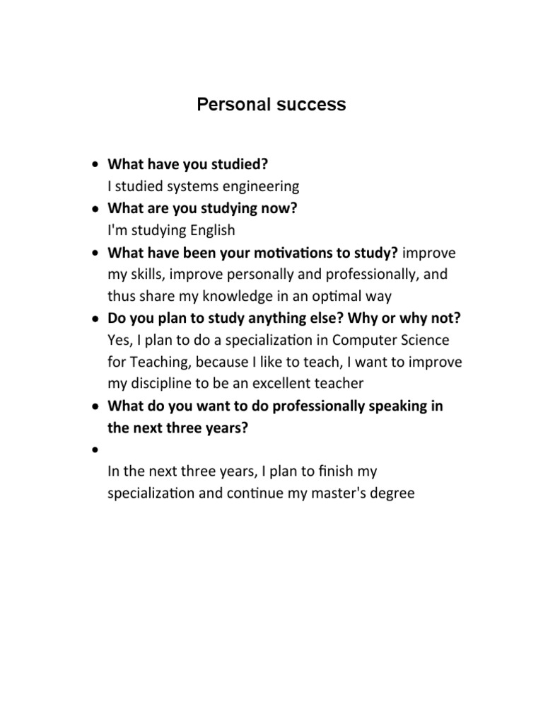 Personal Growth Through Education Journey | PDF