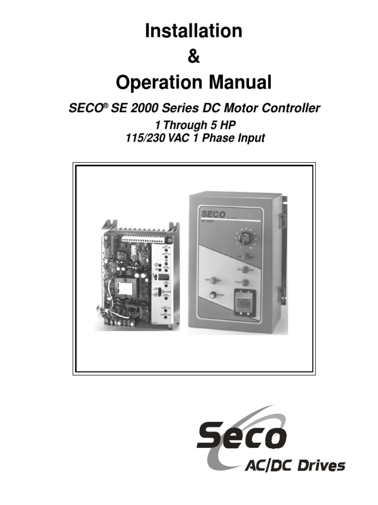 Manual de Instalación y Operación SE 2000 | PDF | Electric Motor | Relay