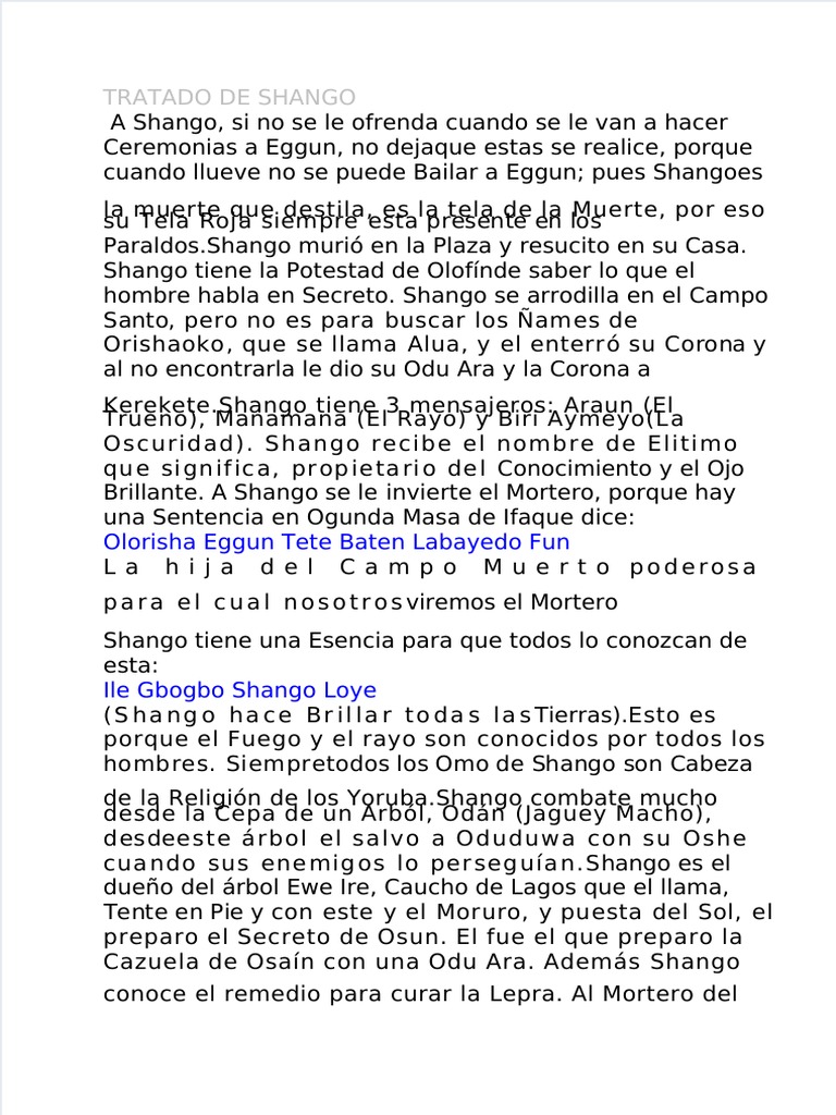 Dokumen - Tips Tratado de Shango 55a35c59b768a | PDF | Religión étnica ...