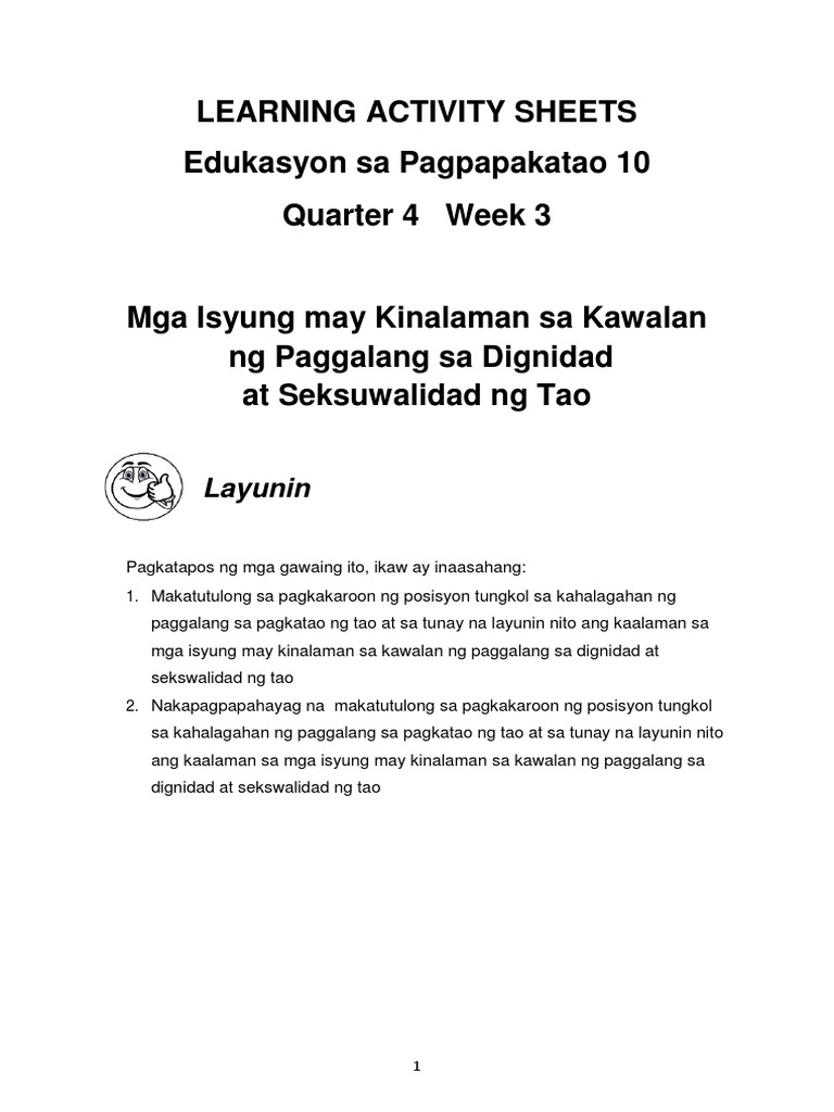 Esp 10 Las q4 Week 3 Lao, Maria Fe U. | PDF