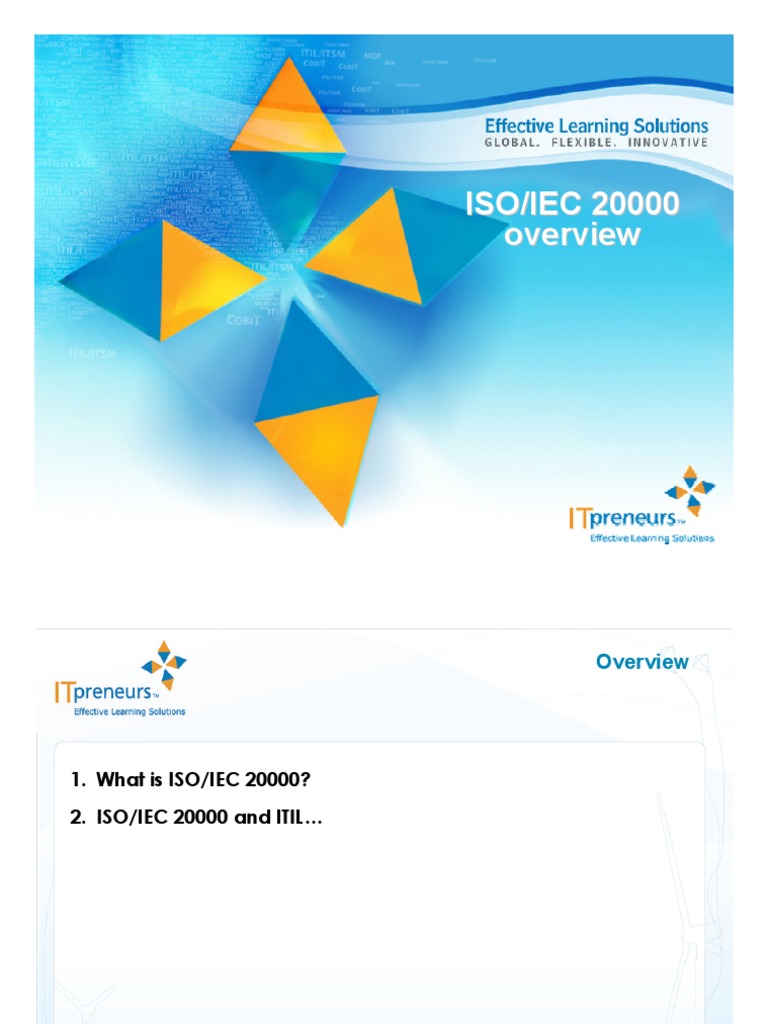 ISO-IEC 20000 Overview | PDF | Business | Information Technology Management