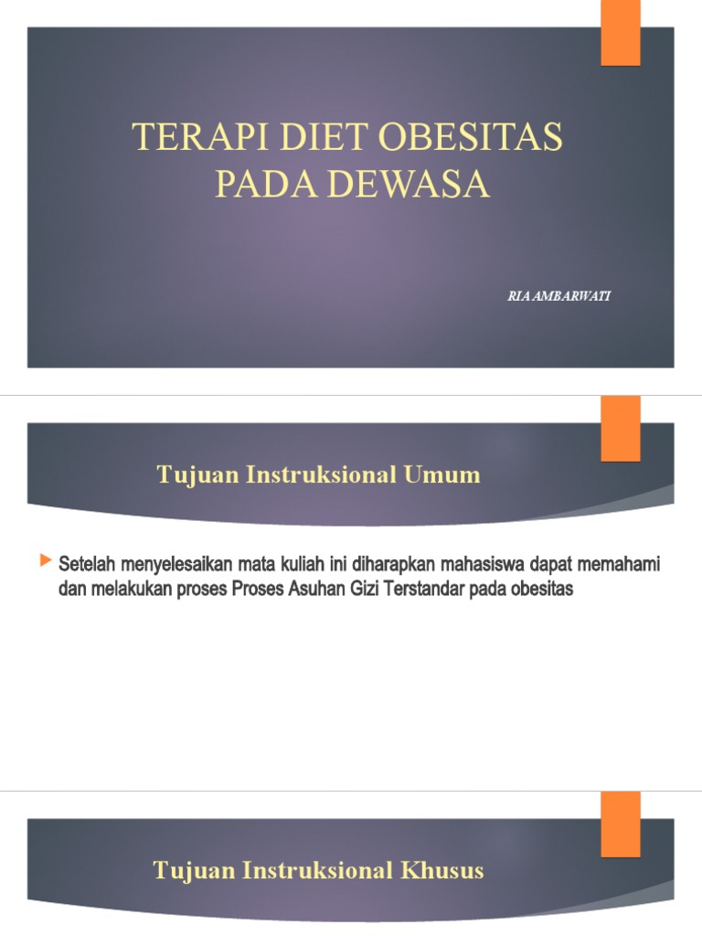 Terapi Diet Pada Obesitas - 21 | PDF