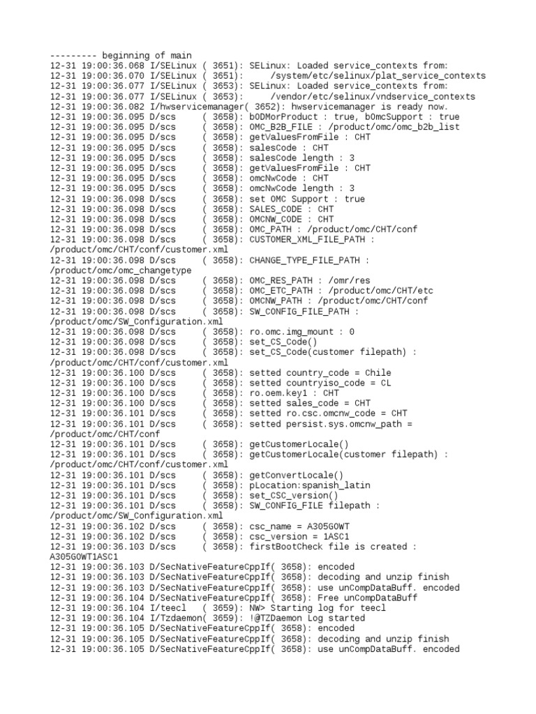 Logcat CSC Update Log | PDF | Unix | Data Management