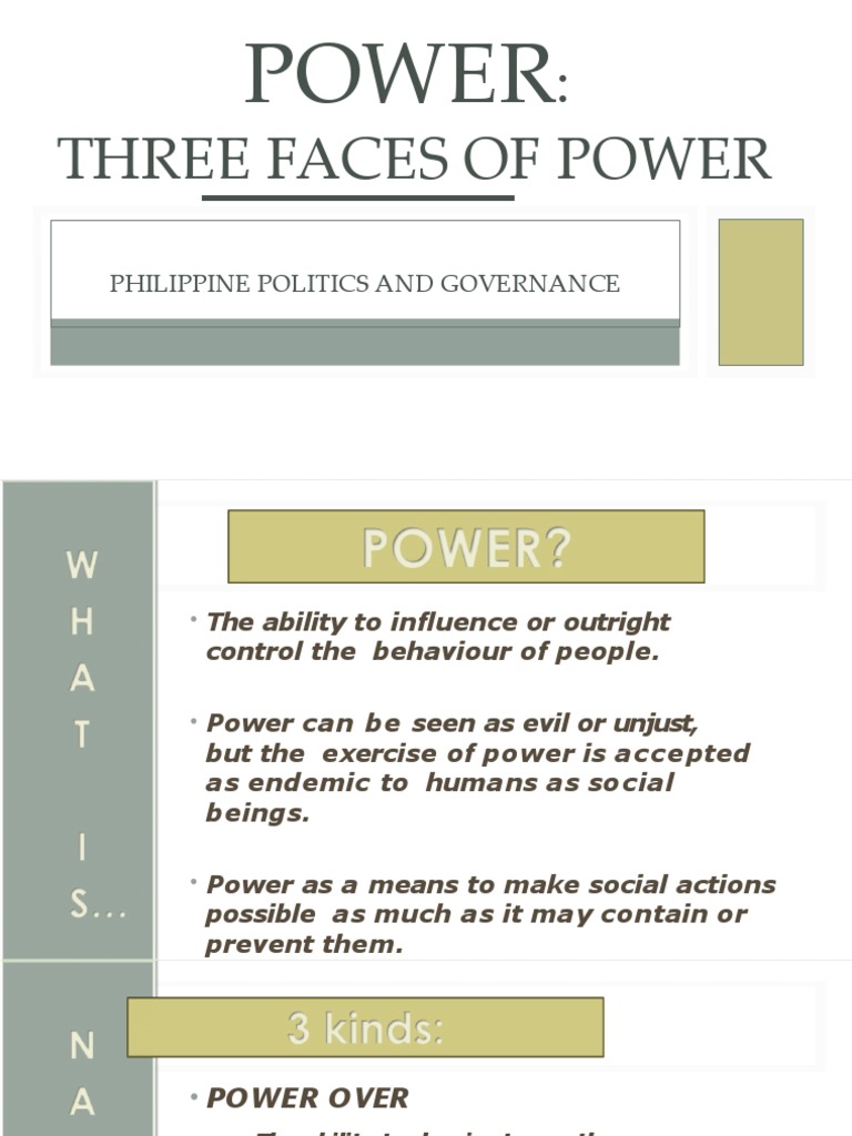 Three Faces of Power in Politics | PDF | Power (Social And Political ...