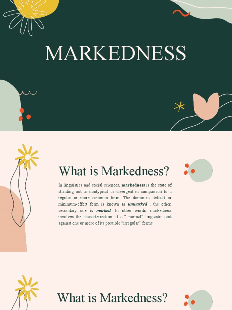 Understanding Markedness in Linguistics | PDF | Cognition | Morphology