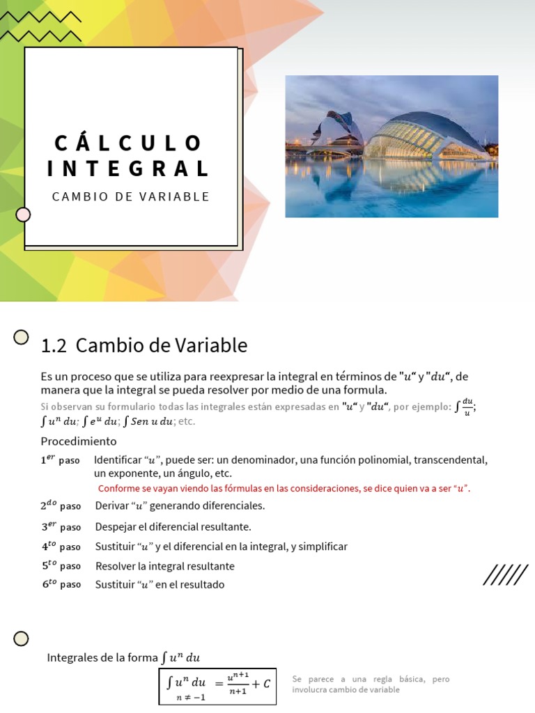 Cambio de Variable | PDF | Integral | Análisis complejo