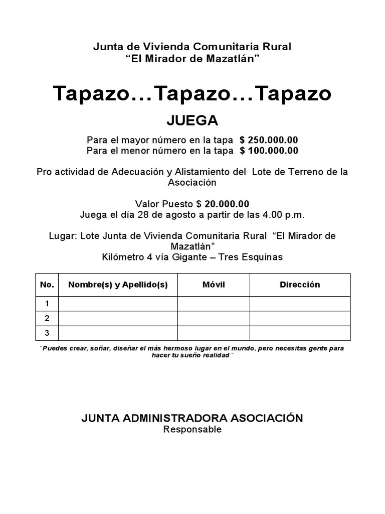 Sensacional Tapazo | PDF