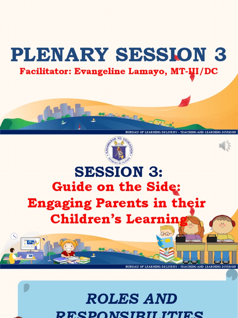 Plenary Session 3: Facilitator: Evangeline Lamayo, MT-III/DC | PDF | Education Theory | Psychology