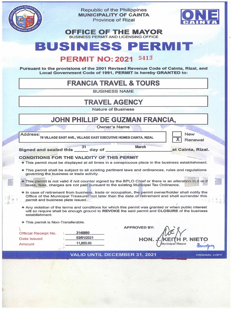 Mayors Permit | PDF