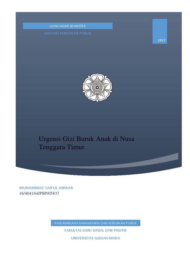 MUHAMMAD SAIFUL ANWAR - Policy Brief | PDF | Sains & Matematika