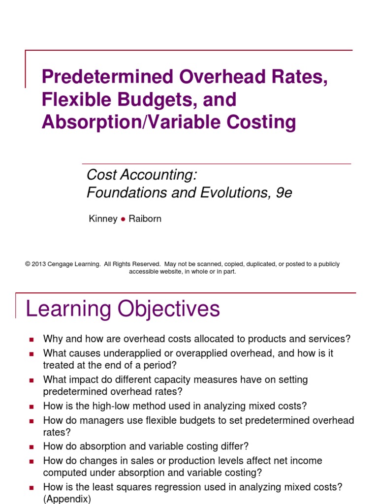 Predetermined Overhead Rates | PDF | Cost Of Goods Sold | Inventory