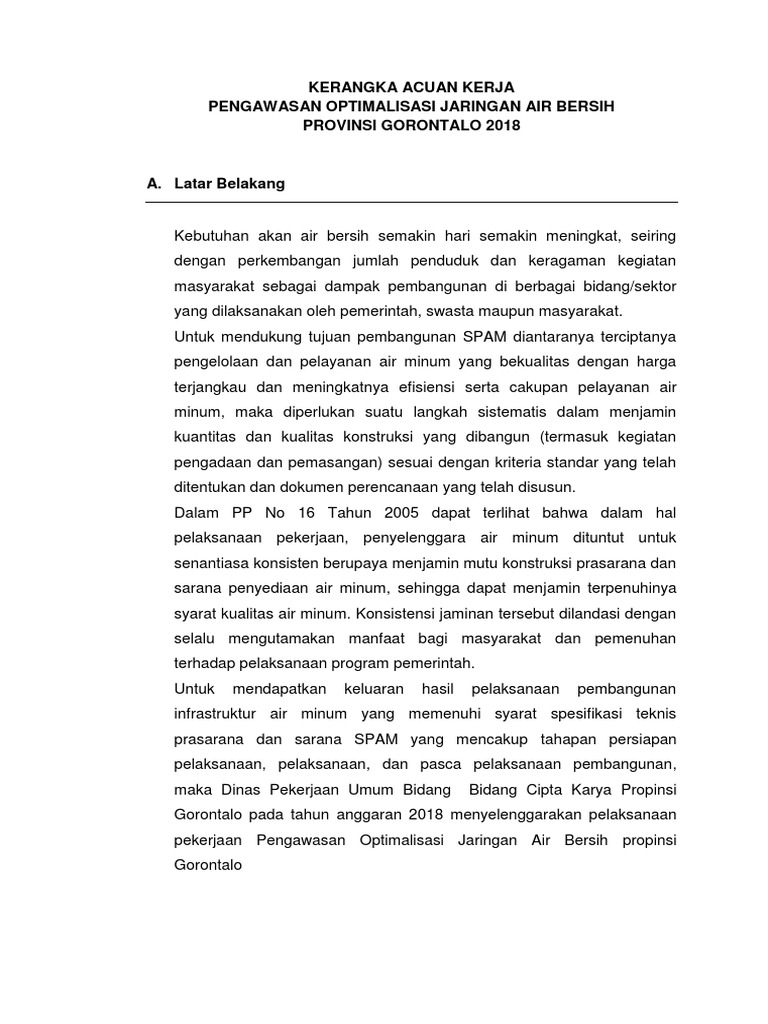 Kak Supervisi Spam Pu Prov Gto 2018 | PDF