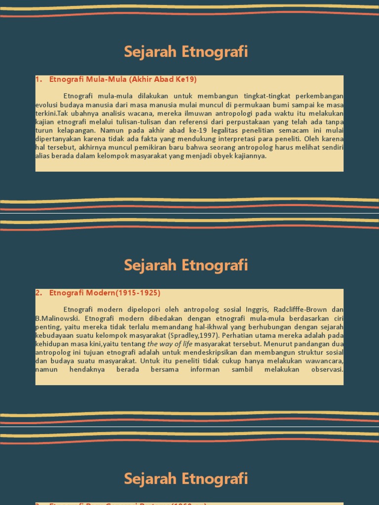 Sejarah Perkembangan Etnografi Indonesia | PDF | Ilmu Sosial