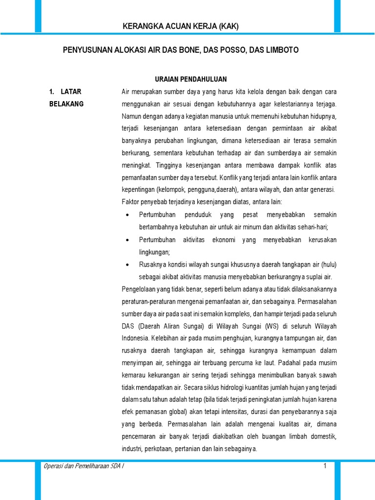 Rencana Alokasi Air DAS Bolango-Bone | PDF